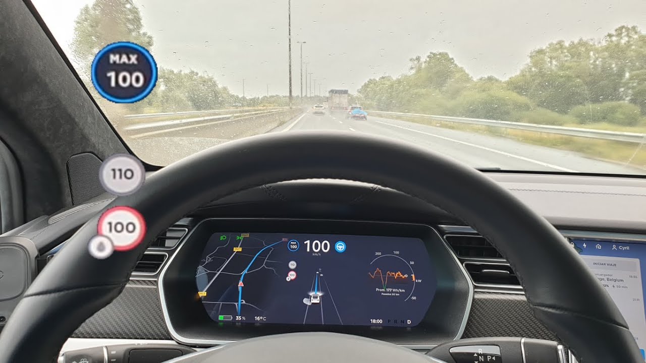 Conditional Speed Limits: Tesla volgt snelheidsbeperking bij regen zelf ...