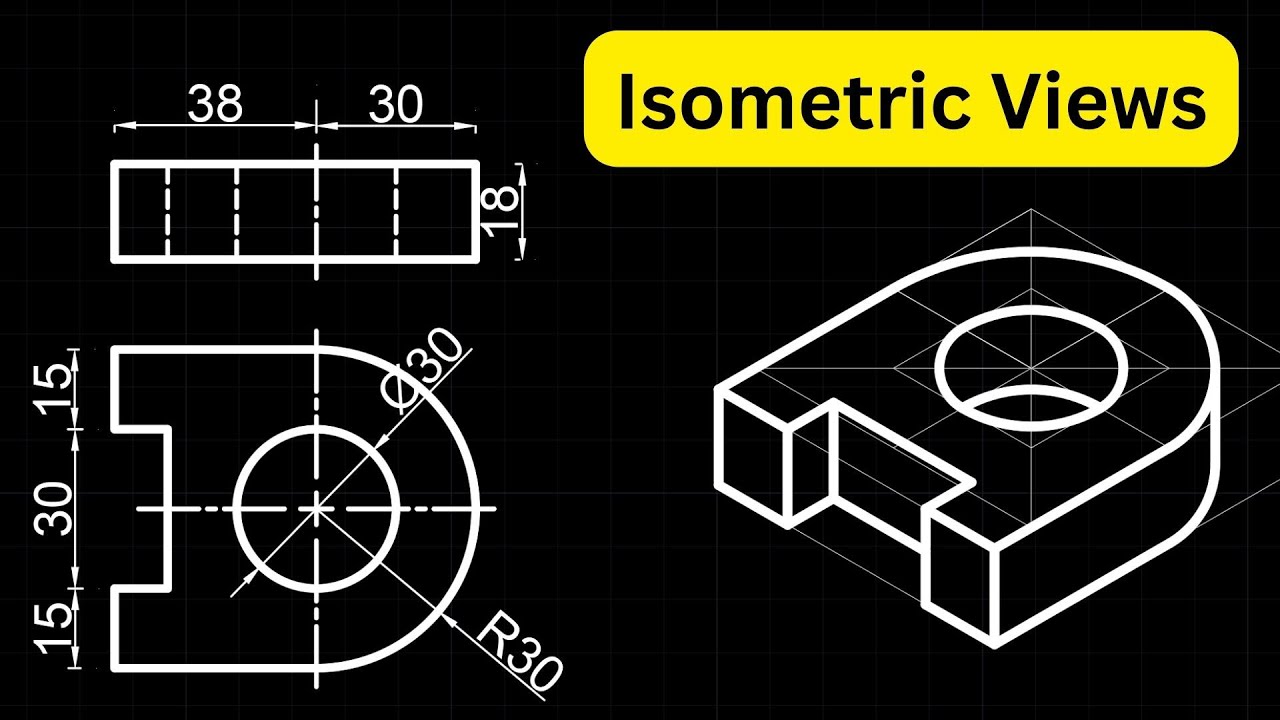 ISOMETRIC PROJECTION USING SETSQUARE - YouTube