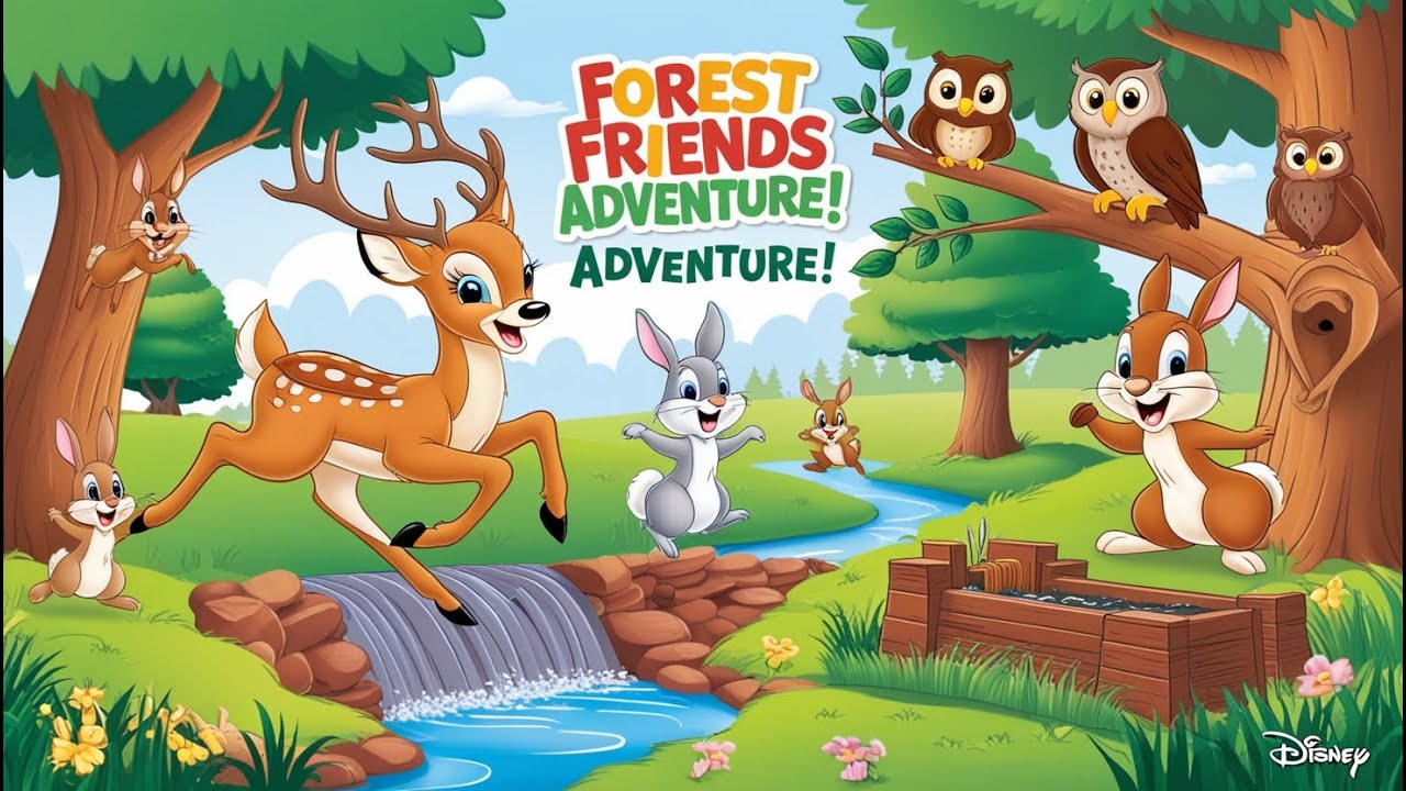 Forest Friends Adventure | Fun Kids Rhyme with Deer, Squirrels & More ...