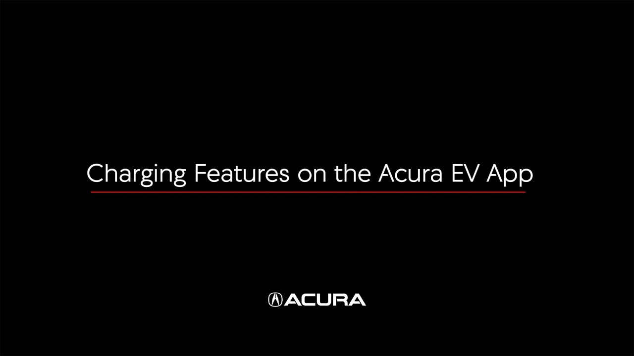 Acura ZDX | Charging Features on the Acura EV App - YouTube