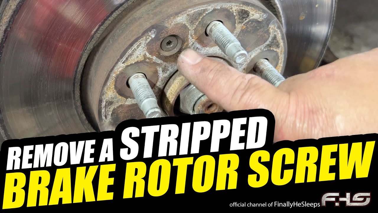 BRAKE ROTOR SET SCREW STRIPPED Or SEIZED EASIEST METHOD For Removal