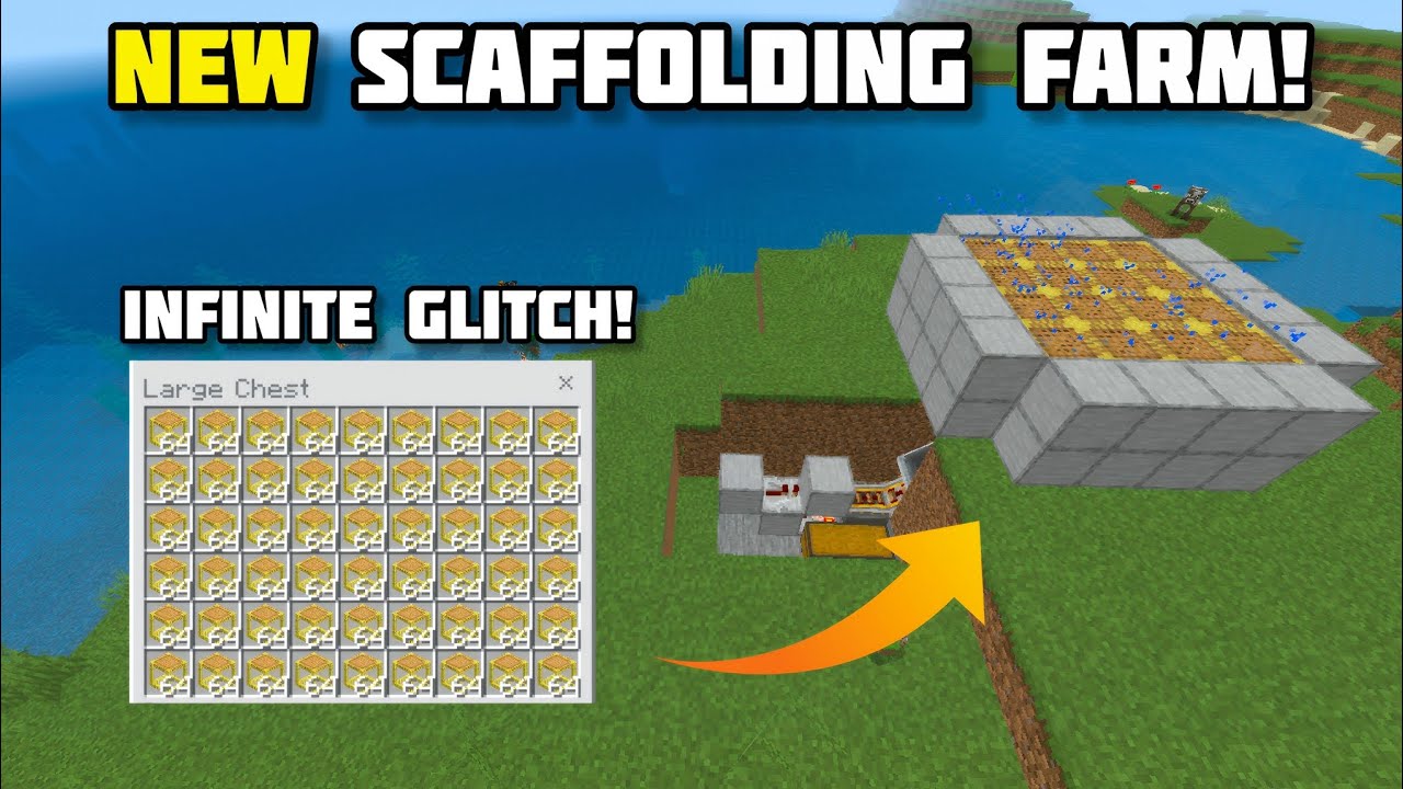 EASY SCAFFOLDING FARM in 1.21 Minecraft Bedrock - YouTube