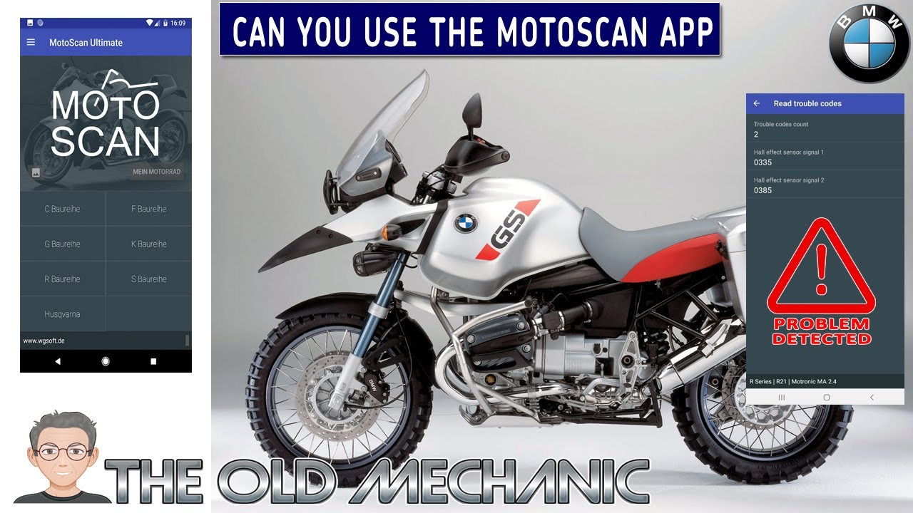 BMW R1150GS CAN I USE THE: MOTOSCAN APP ? - YouTube