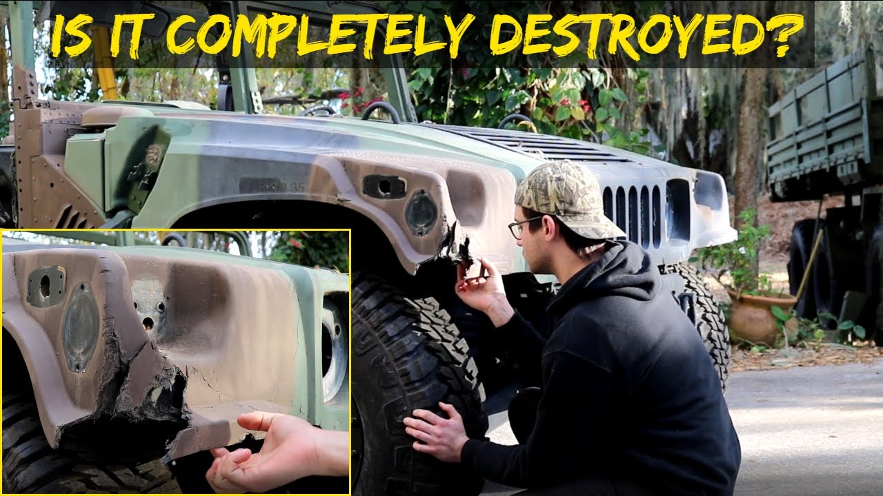 How To Repair Severe Hmmwv Hood Damage: Huge Transformation! - YouTube