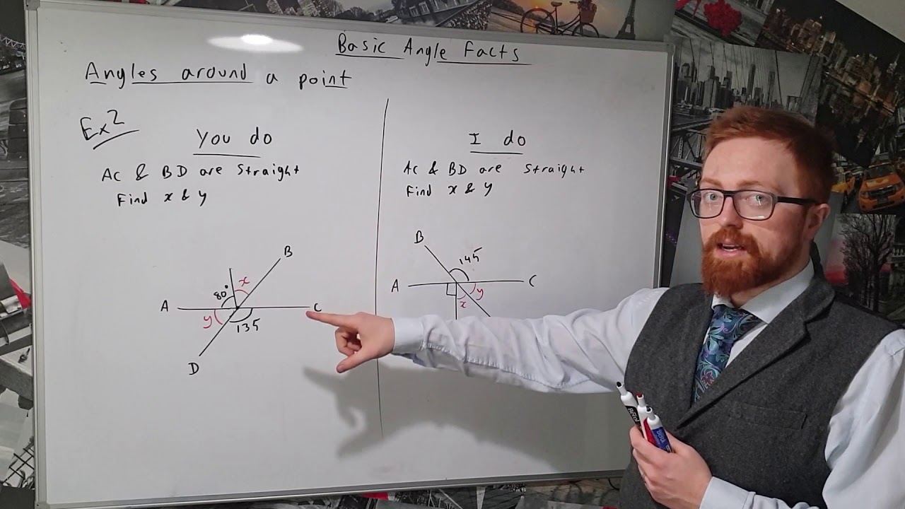 Basic Angle Facts - Angles Around a Point - YouTube