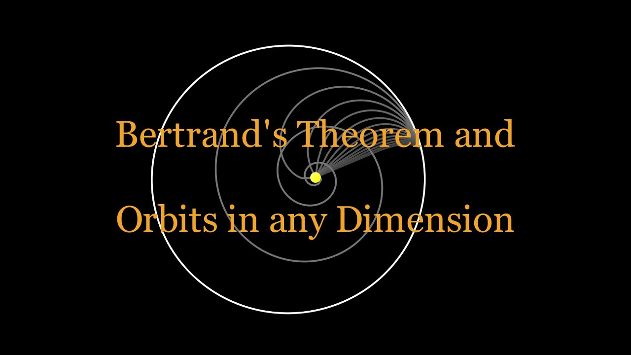 Bertrand's Theorem and Orbits in any Dimension - YouTube