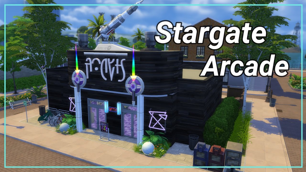 I built a full functional Arcade in The Sims 4 || Speed Build | CC ...