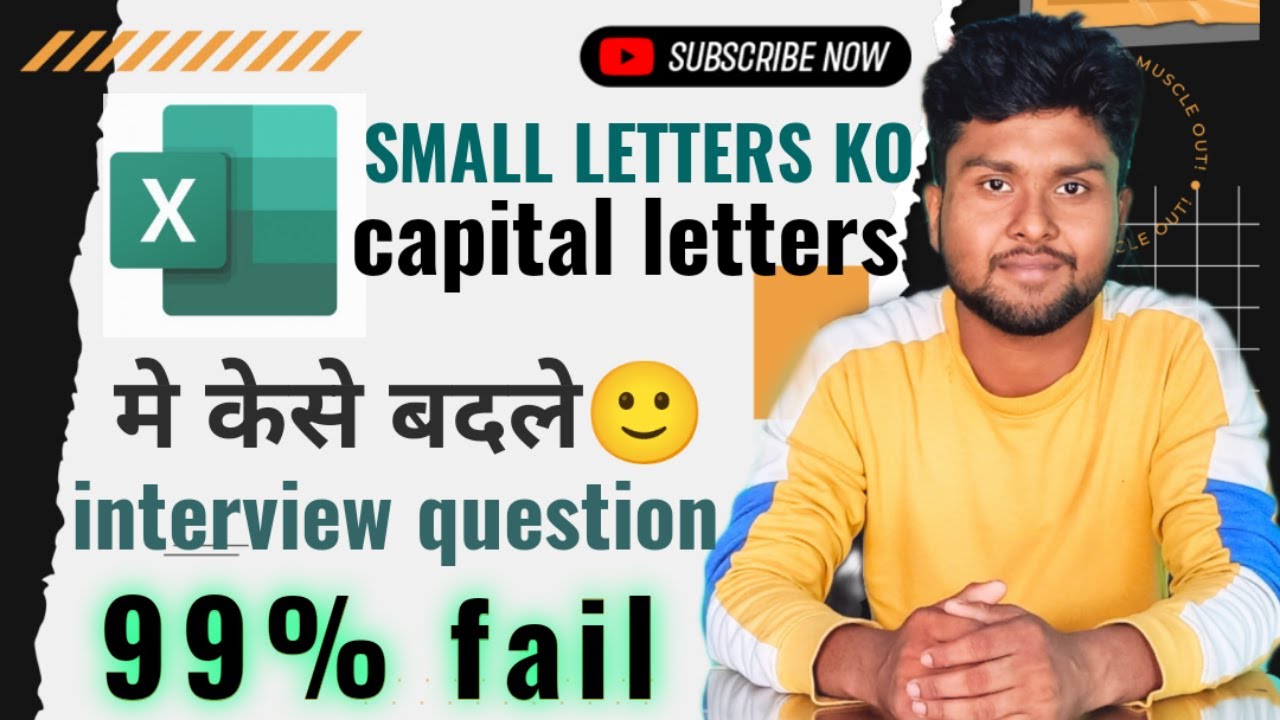 How To Change Small Letter To Capital Letter In Microsoft excel YouTube how-to-change-small-letter-to-capital-letter-in-microsoft-excel-youtube