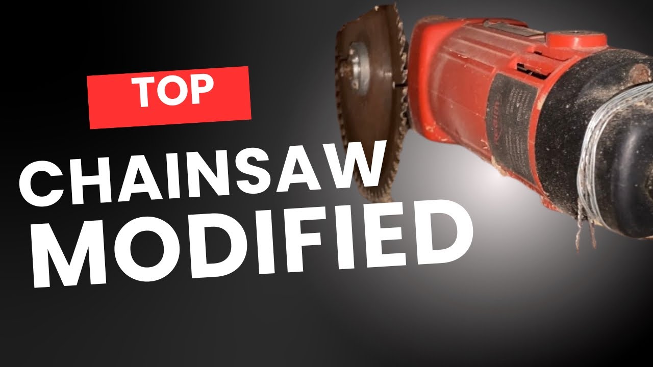 cutting wood with a homemade modified chainsaw - YouTube