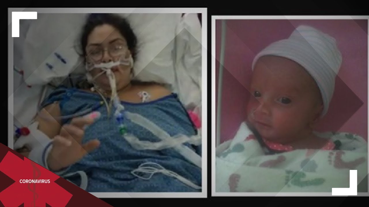 Baby born while mom was unconscious battling COVID-19 - YouTube