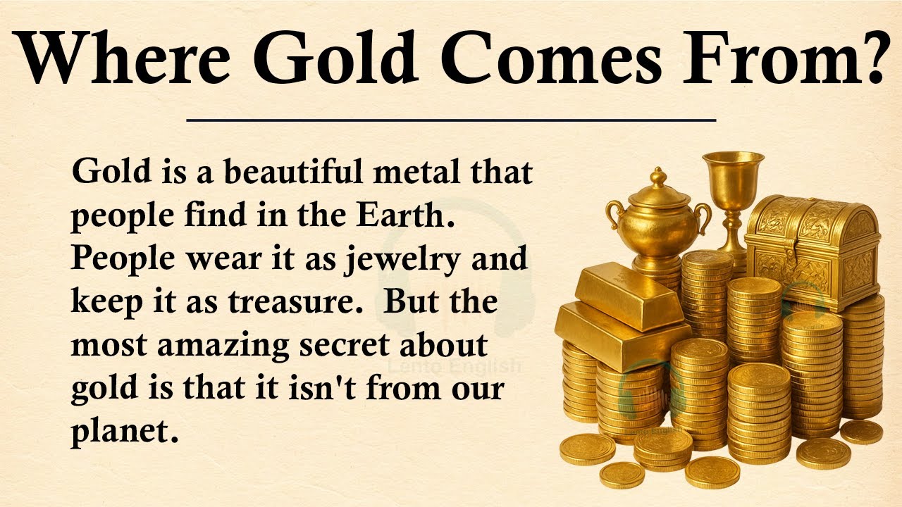 Where does gold come from? || 💛🪙Learn English Through Story Level 3 ...