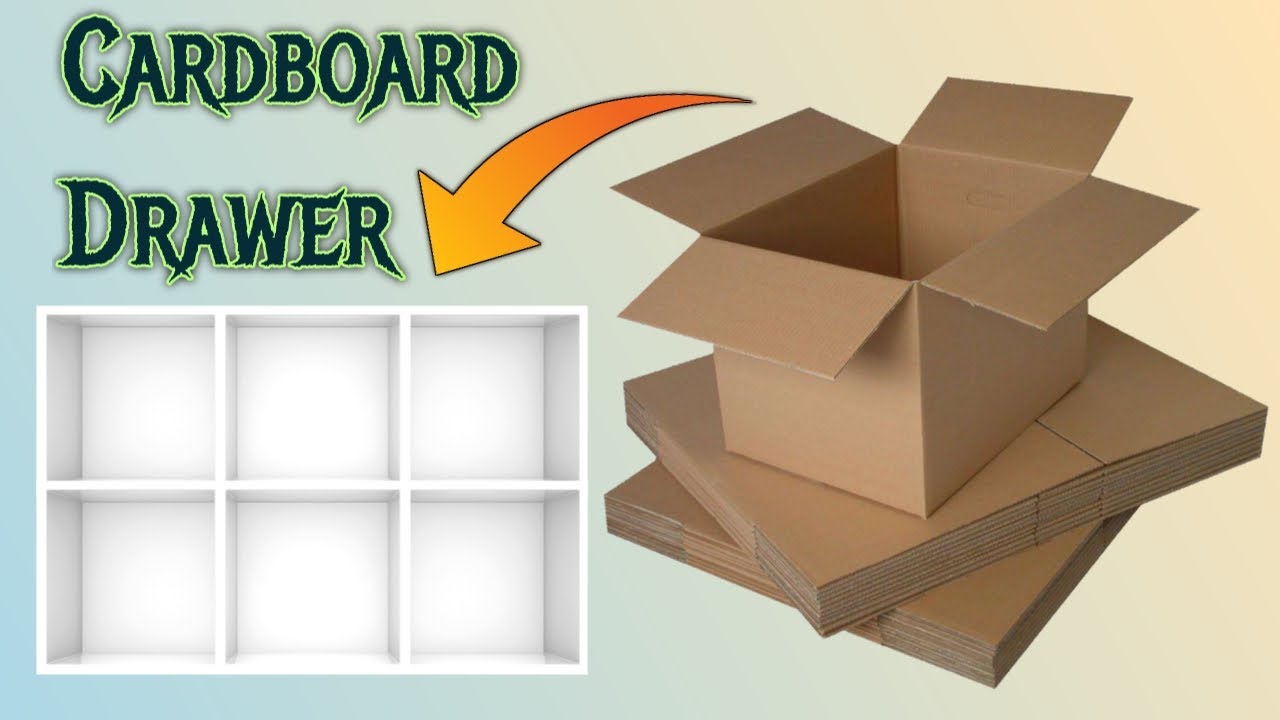 How to make carboard box/diy makeup organizer cardboard - YouTube