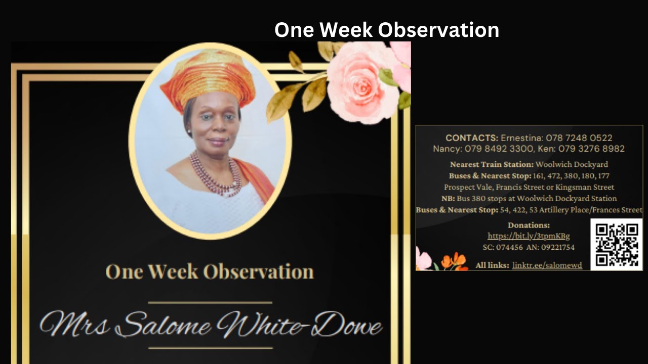 One Week Observation - Mrs Salome White-Dowe - 30th Dec. 2023 - YouTube