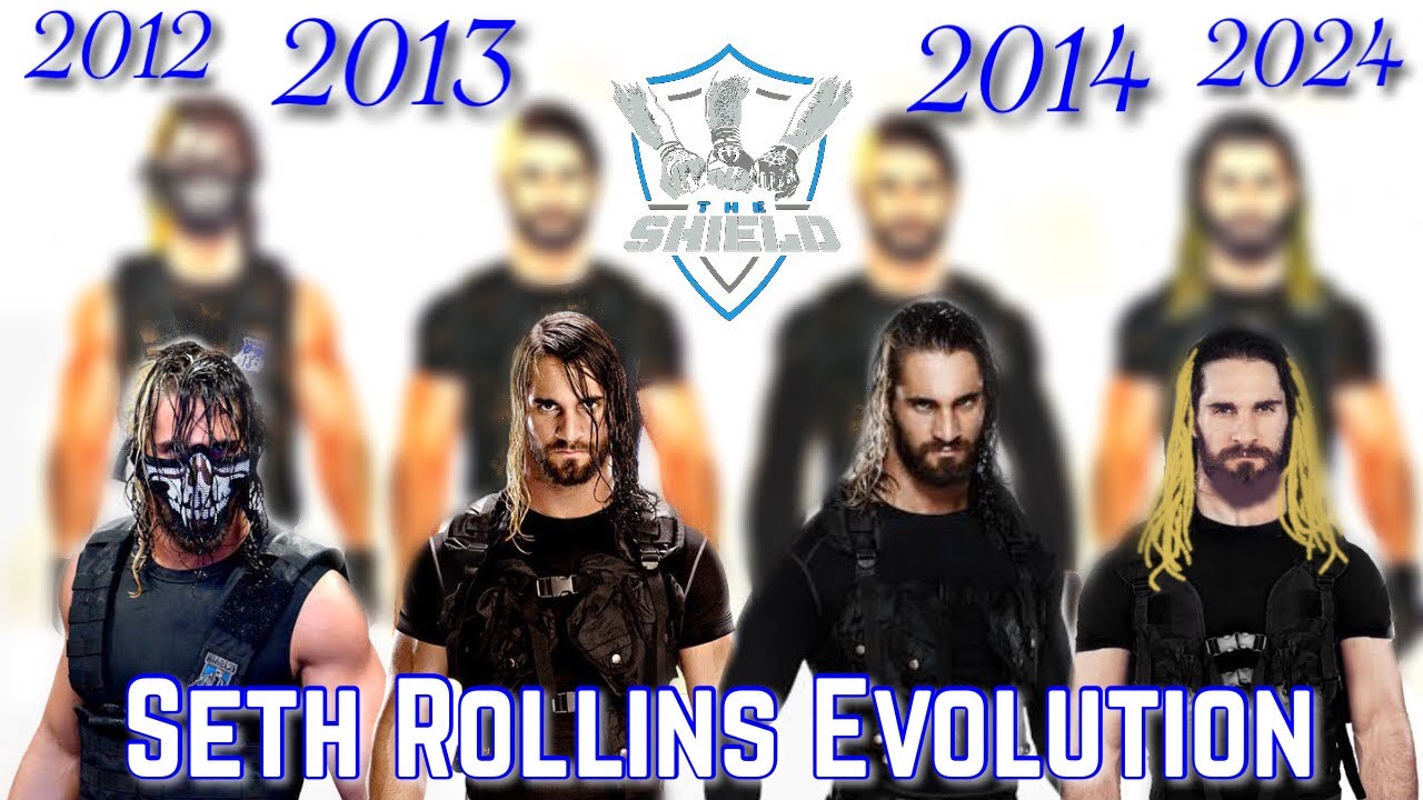 Seth Rollins Evolution in Shield from 2012-2024 | 7 different attire drawing | Timelapse - YouTube