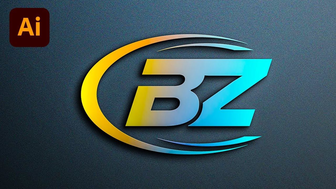 BZ logo design - How to make a logo - illustrator logo design - YouTube
