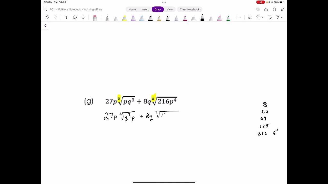 PC11 1.2d Adding and Subtracting Radicals (with variables) - YouTube