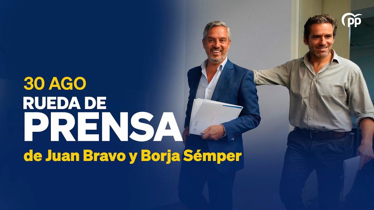 Juan Bravo y Borja Sémper ofrecen una rueda de prensa - YouTube
