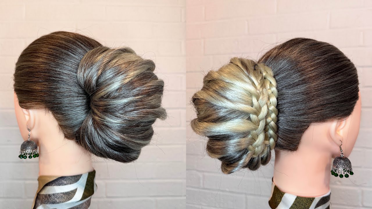 Clutcher Juda Bun Hairstyle | Easy Clutcher Wedding Juda Hairstyle For ...