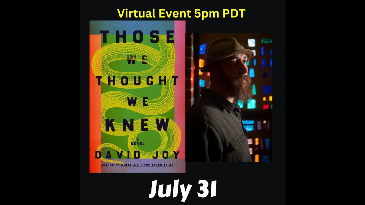 David Joy discusses Those We Thought We Knew. - YouTube