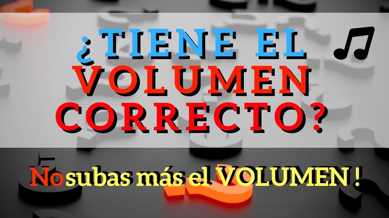 Tu Música Tiene el VOLUMEN CORRECTO? 🤔 | Volumen de Música en Streaming ...