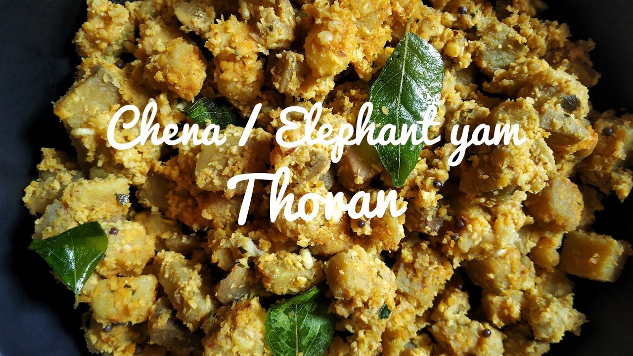 Chena / Elephant Yam Thoran - Kerala side dish - YouTube
