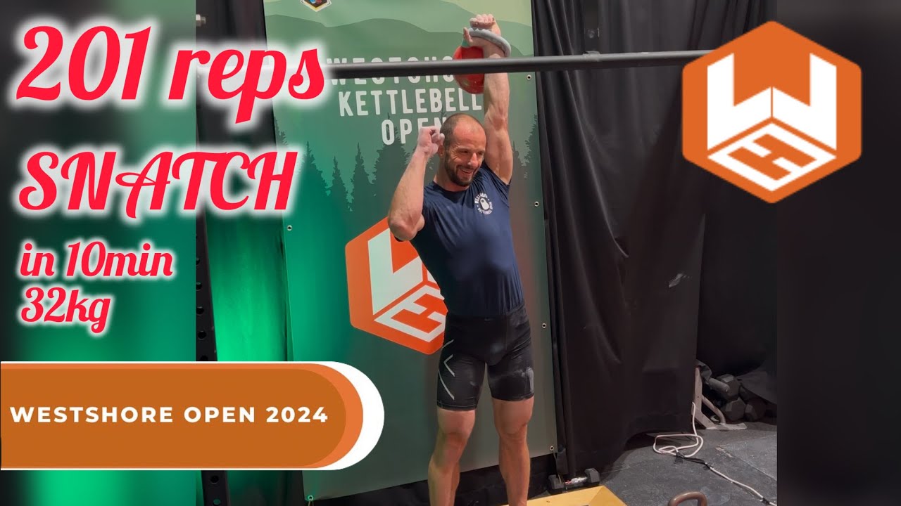 Victory at the Westshore Kettlebell OPEN 2024 with 201reps SNATCH 32kg ...