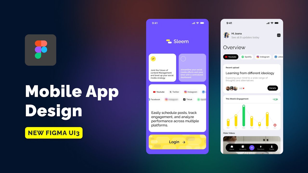 Mobile App Tutorial In The New Figma UI3 | Design Like a PRO with Figma Autolayout - YouTube