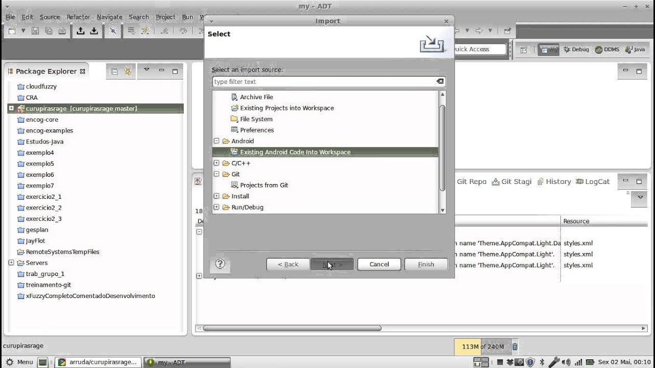 Importando Um Projeto Android No Eclipse Erros No Appcompatv7 Youtube