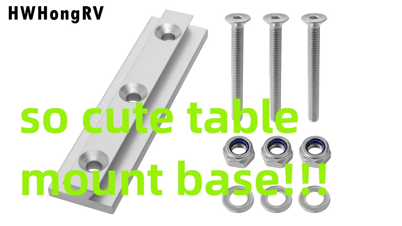 Space-Saving Ultra-Narrow Table Leg Mount Base#swiveltable#vantable# ...