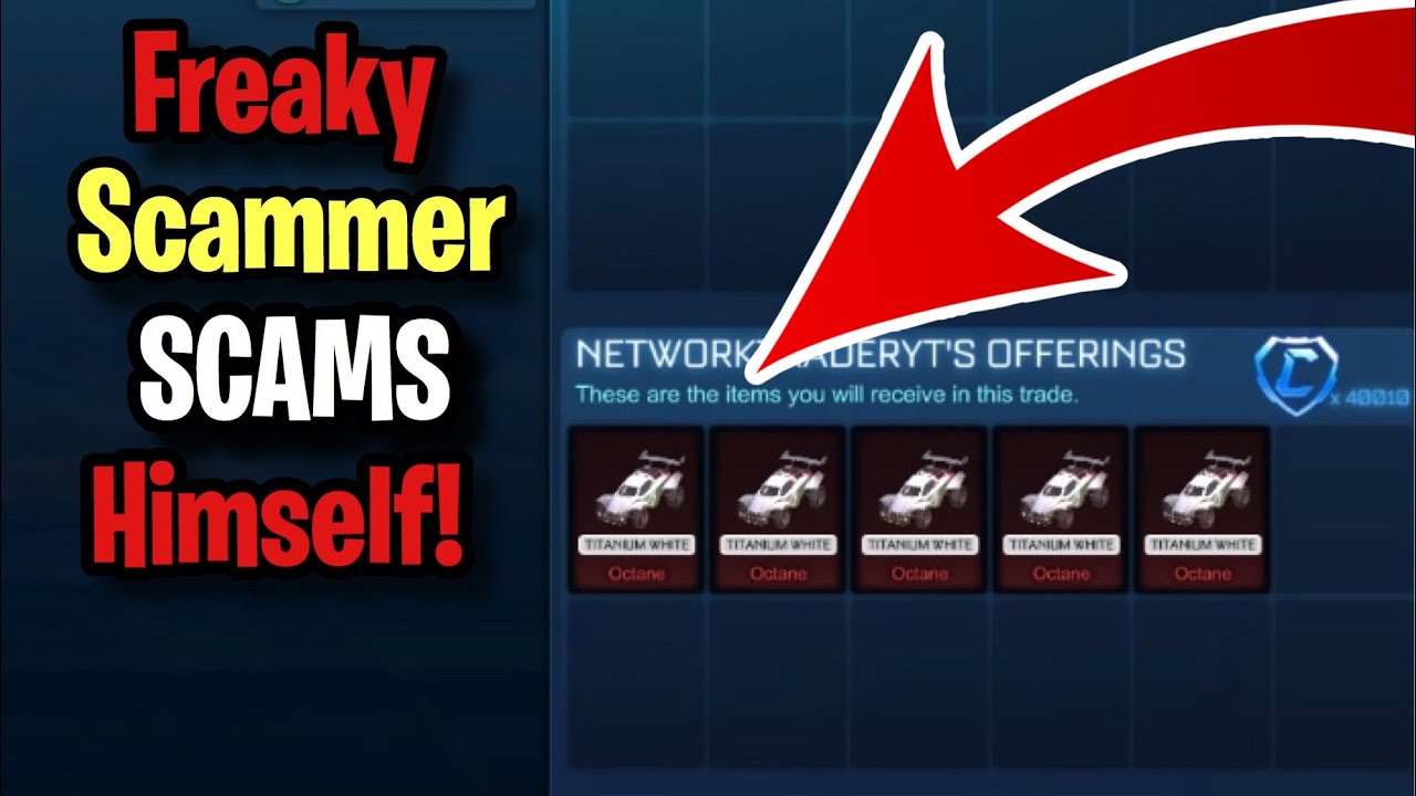 VERY Freaky Scammer Scams Himself! (Scammer Gets Scammed) Rocket League ...