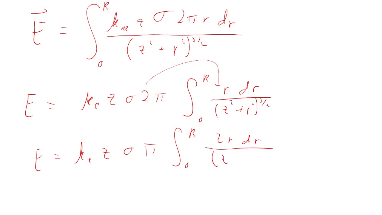 PHYS 2426 Electric Field of a Sheet of Charge - YouTube