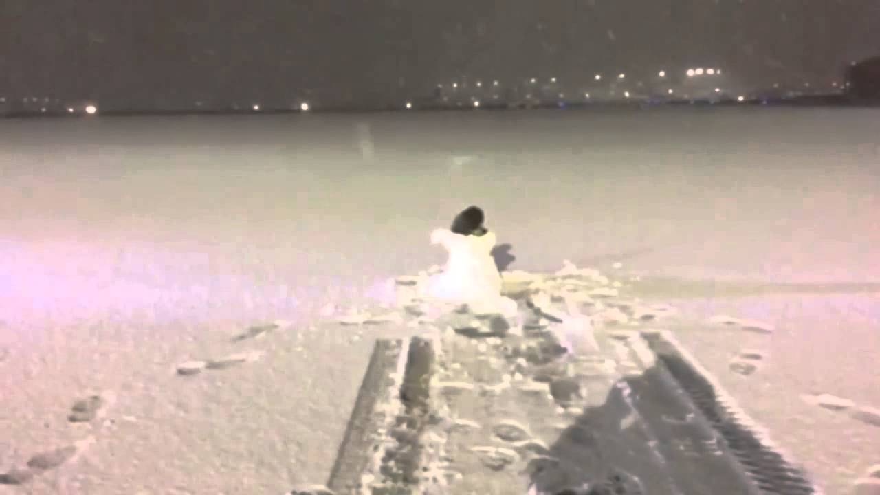 Subaru runs over a snowman. March 5, 2015 - YouTube