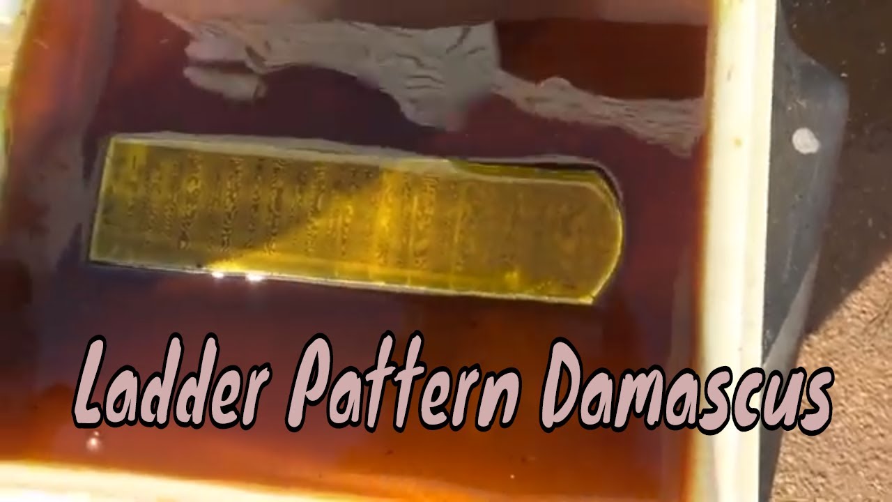 How to make ladder pattern damascus - YouTube