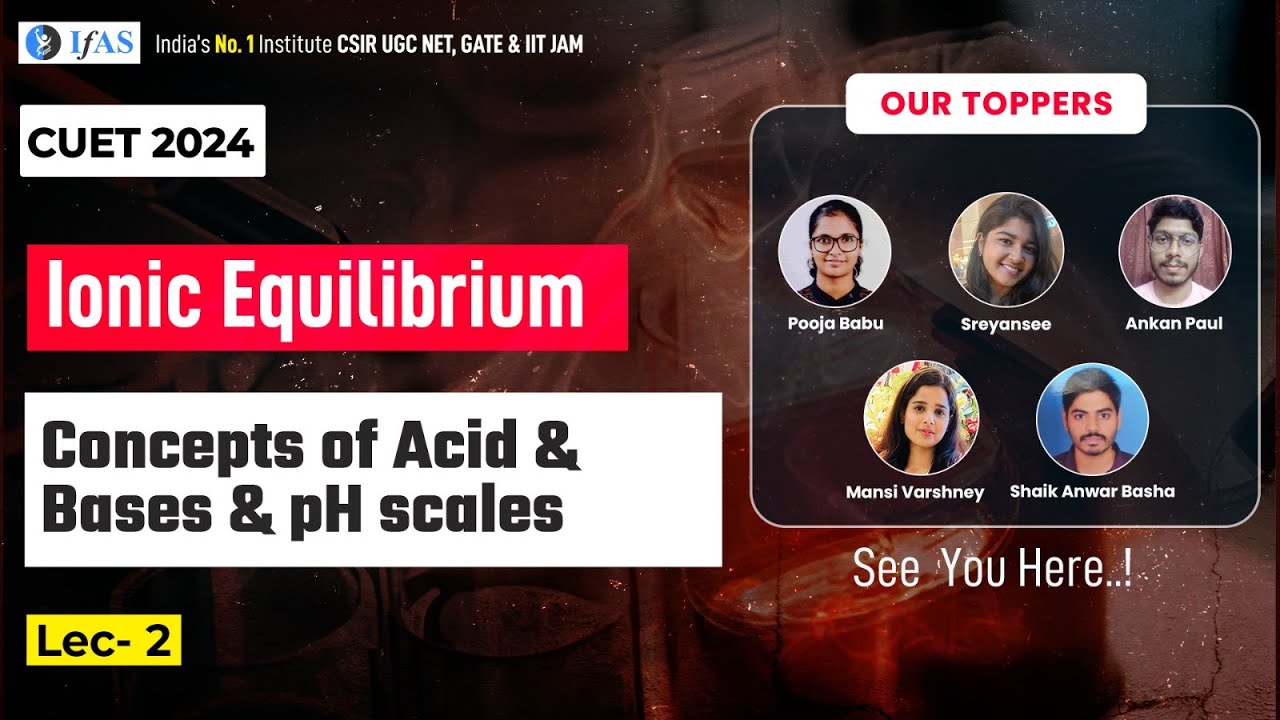 Concepts of Acid and bases and pH scales in Ionic Equilibrium | CUET ...