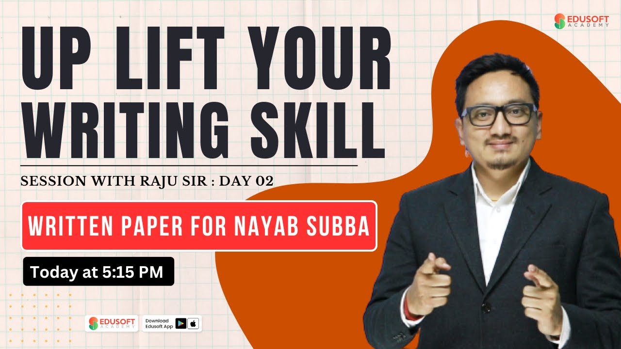 #NayabSubba 2082 Vacancy? Up Lift your writing skill for written paper ...