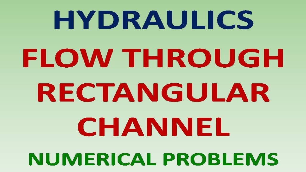 Flow through Rectangular Channels - Hydraulics - Online Civil ...