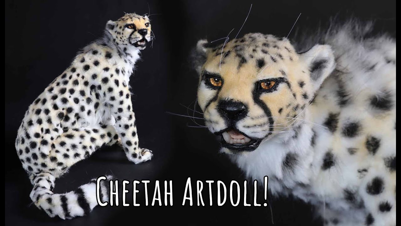 Making a cheetah artdoll! - YouTube