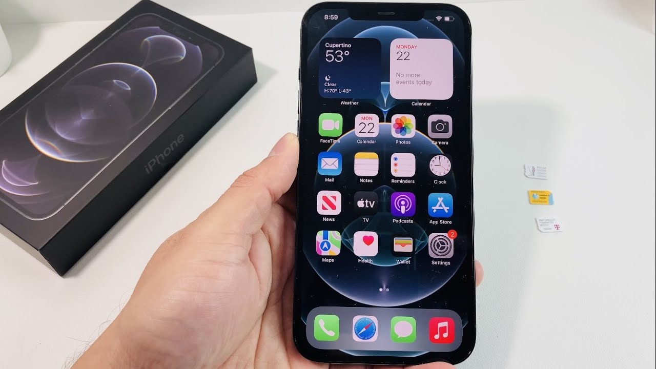 iPhone 12 Pro Max How to Insert / Install / Change SIM Card - YouTube