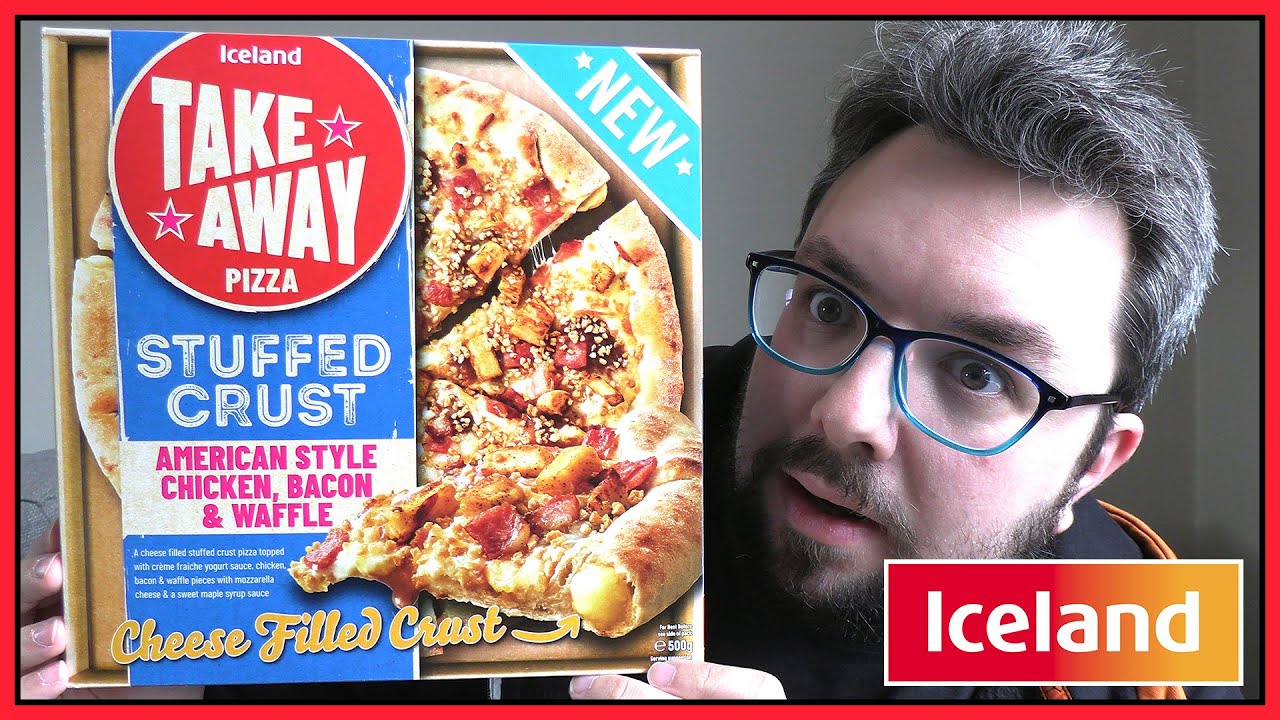 American Style Chicken, Bacon & Waffles Pizza Iceland Review - YouTube