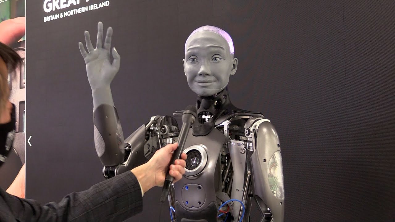 A Humbling Conversation with Ameca the Robot #shorts - YouTube