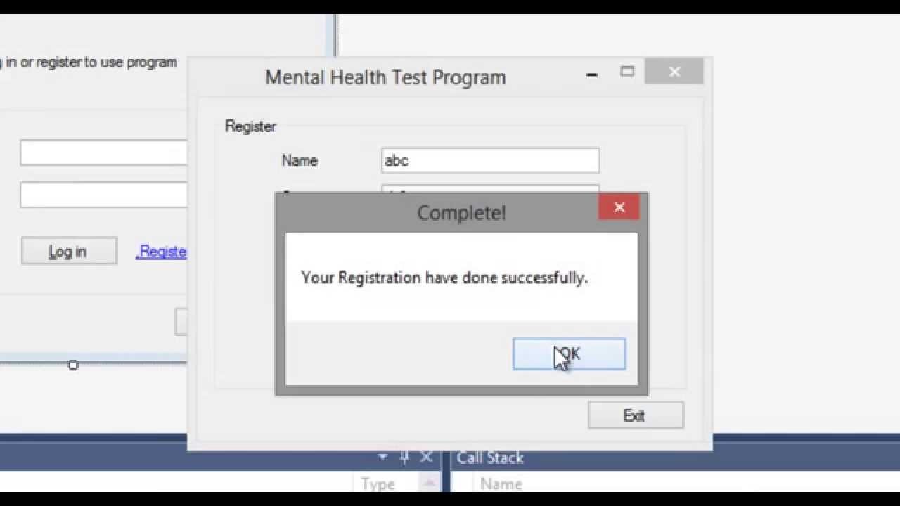 Mental Health Test Program - YouTube
