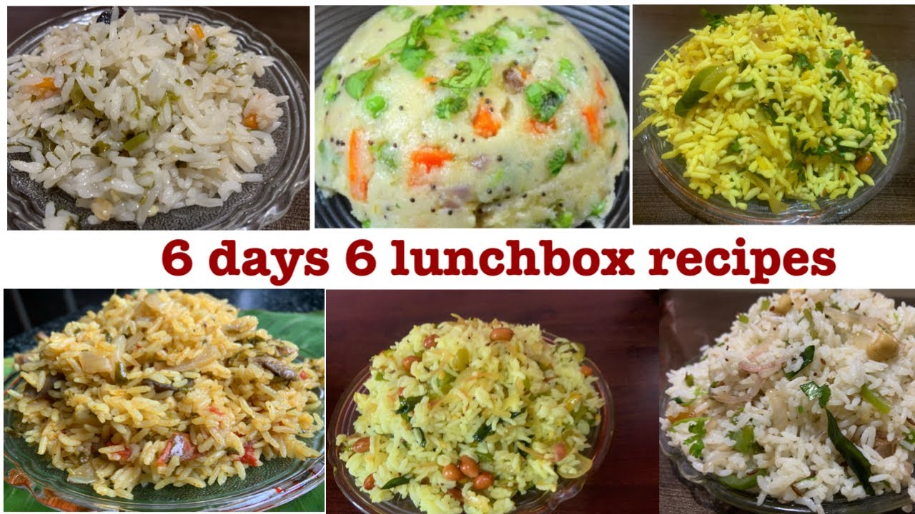 6days 6lunch box recipes/ breakfast recipes in kannada - YouTube