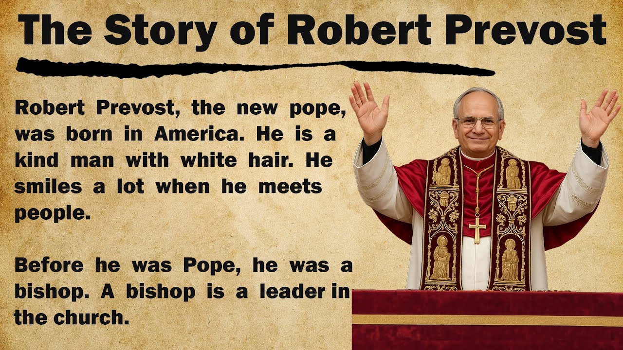 New Pope: Robert Francis Prevost (Pope Leo XIV) ||⛪ Learn English ...