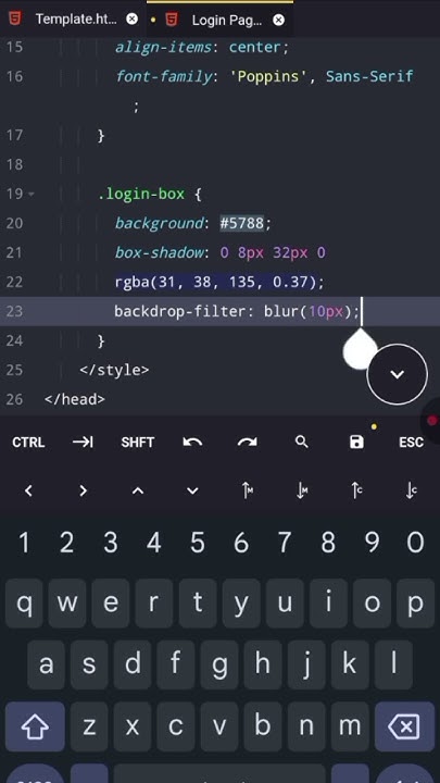 Login Page with HTML and CSS on Android #code #coding #fypシ゚viral #ngoding - YouTube