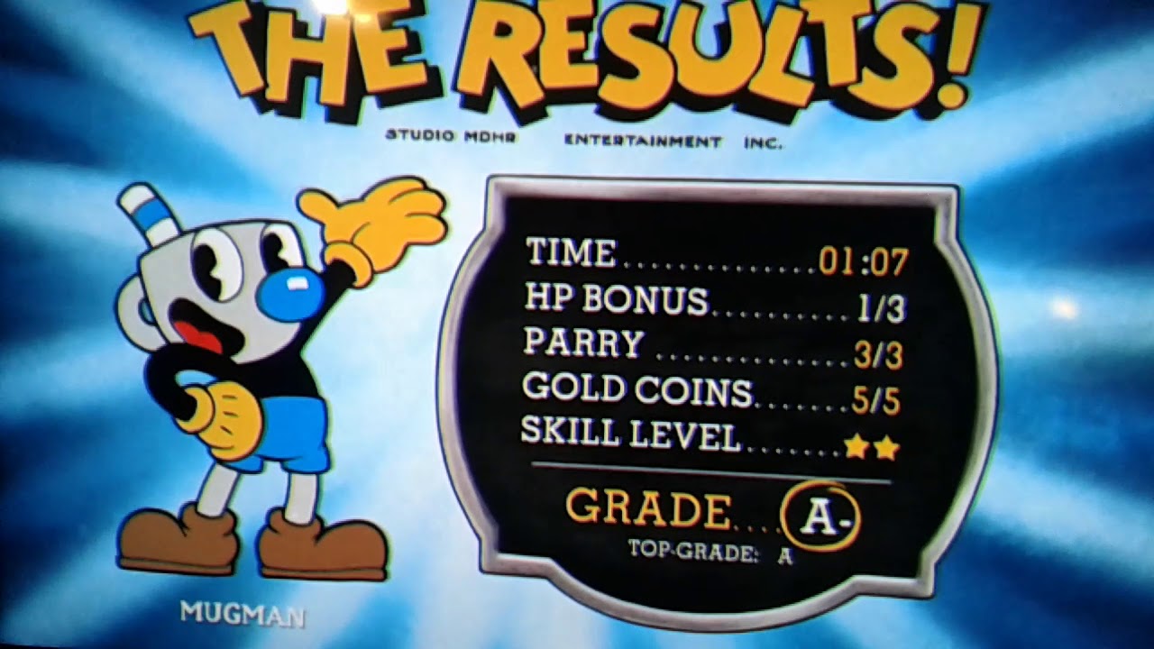 Cuphead - All Results Screens - YouTube