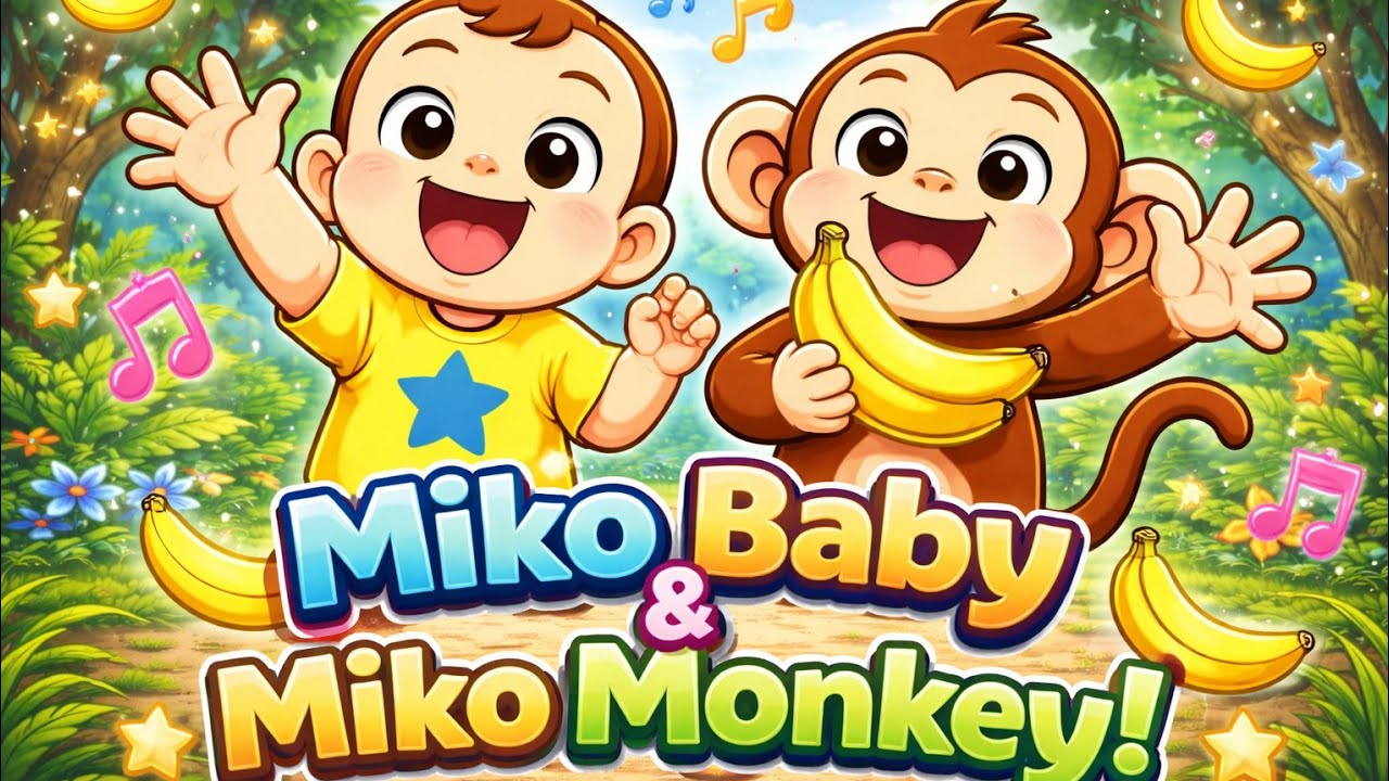 लकड़ी की काठी 🐎 | Miko Baby & Miko Monkey Funny Rhyme 😂🍌 | Kids Cartoon ...