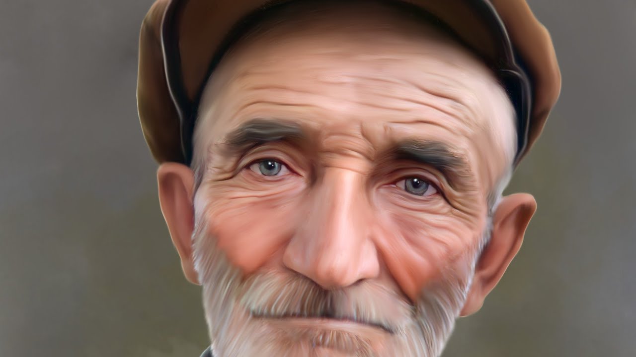 Old man best digital photo art in photoshop for beginners learning step ...