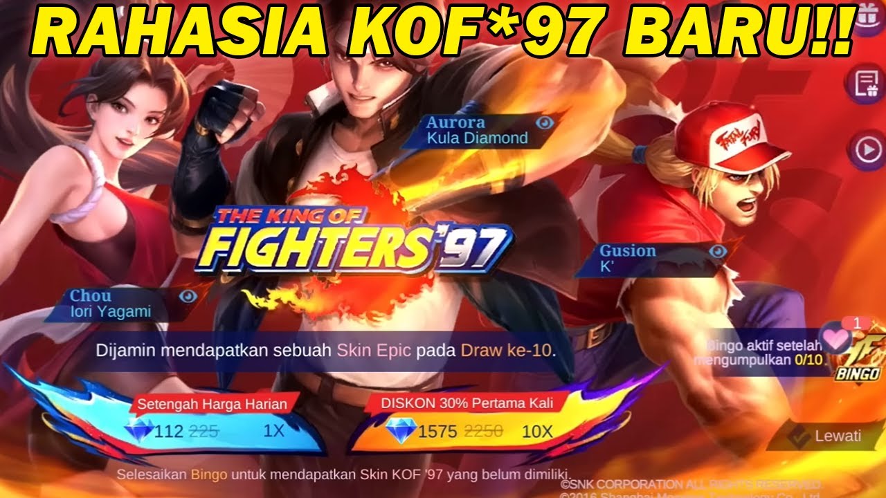 BONGKAR EVENT KOF '97 BINGO MOBILE LEGENDS 2024!! SKIN KOF VALIR MASHA ...