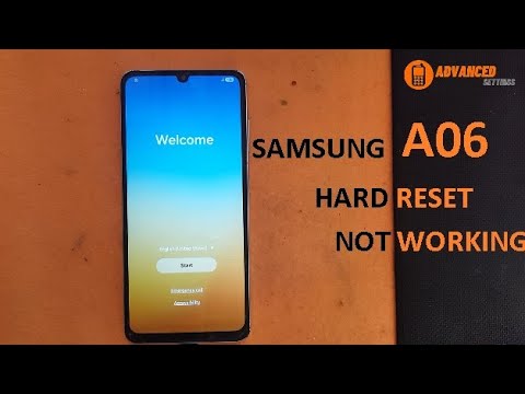 Samsung Galaxy A06 Factory Hard Reset no command (Must Connect to PC ...