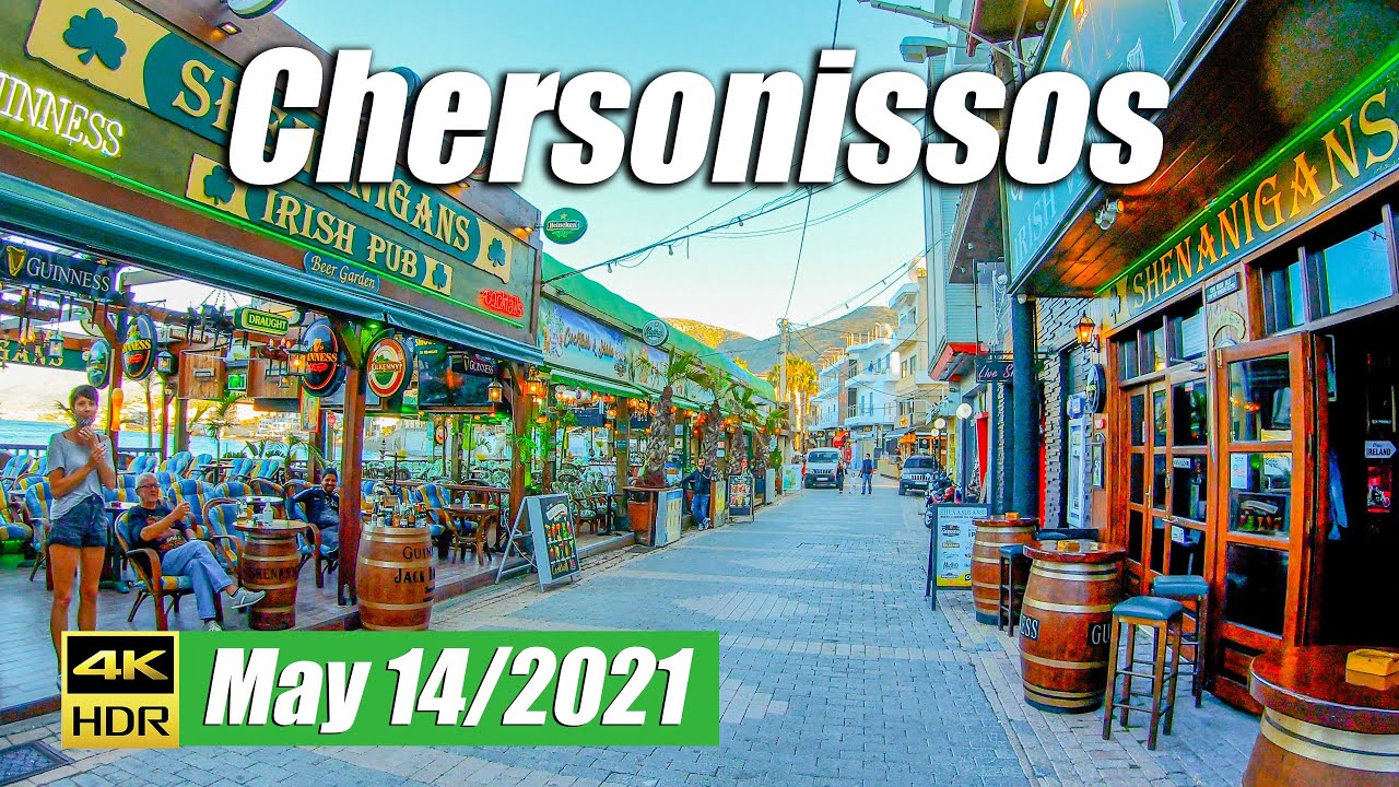 Chersonissos, Crete Greece 2021, Walking tour - YouTube